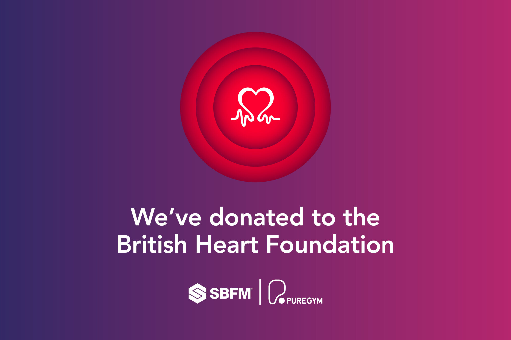 SBFM & PureGym donate £1,000 to British Heart Foundation - SBFM